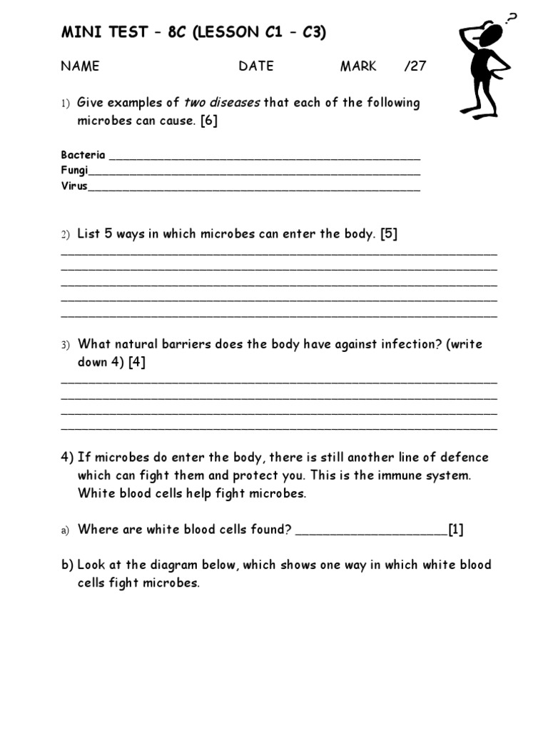 Microbes and Disease Mini Test | PDF | Infection | Microorganism