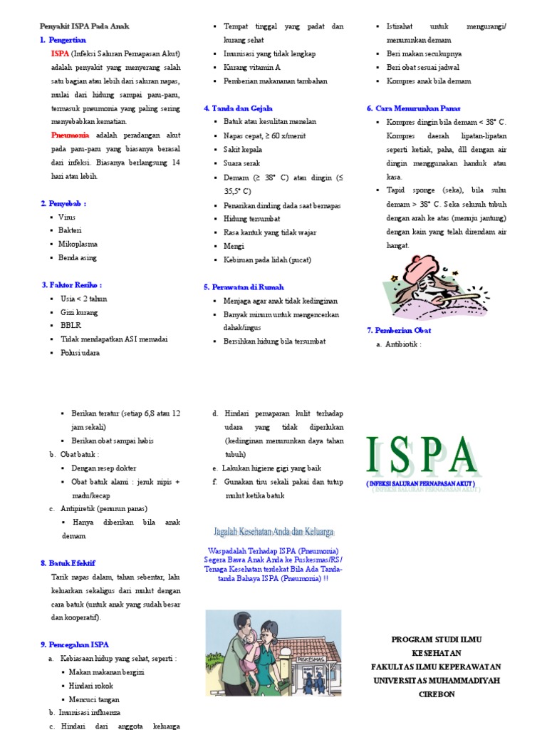Leaflet ISPA (Infeksi Saluran Pernapasan Akut) | PDF
