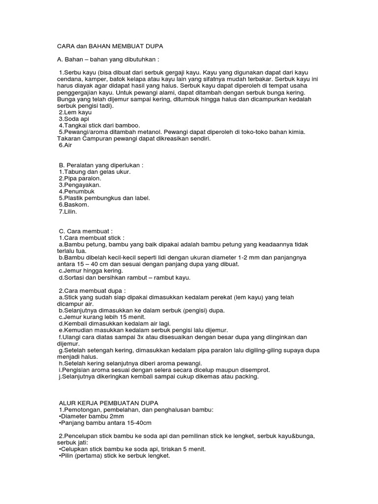 Panduan Buat Dupa | PDF | Seni