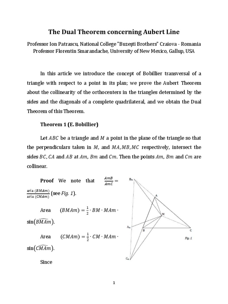 Dual Theorem | PDF | Euclidean Geometry | Geometry