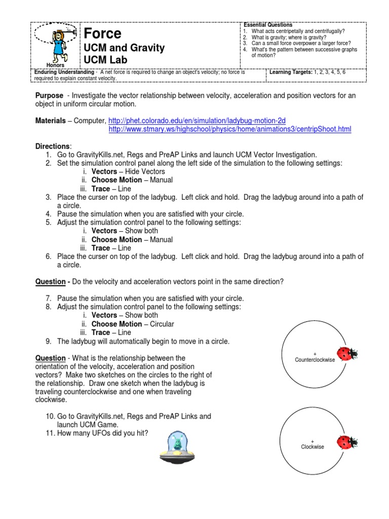 UCM and Gravity Teacher Notes | PDF | Acceleration | Mechanical Engineering