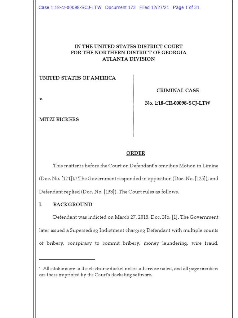 Mitzi Bickers File | PDF | Relevance (Law) | Lawsuit