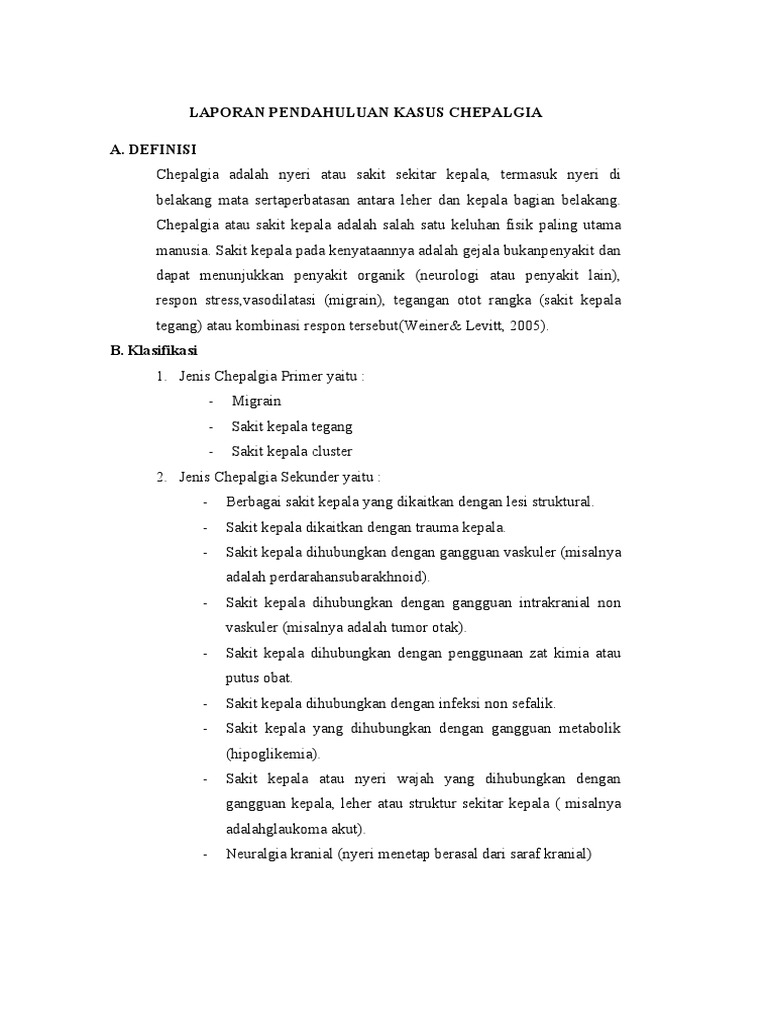 Resume Cephalgia Poli Isa Sandriatin-1 | PDF