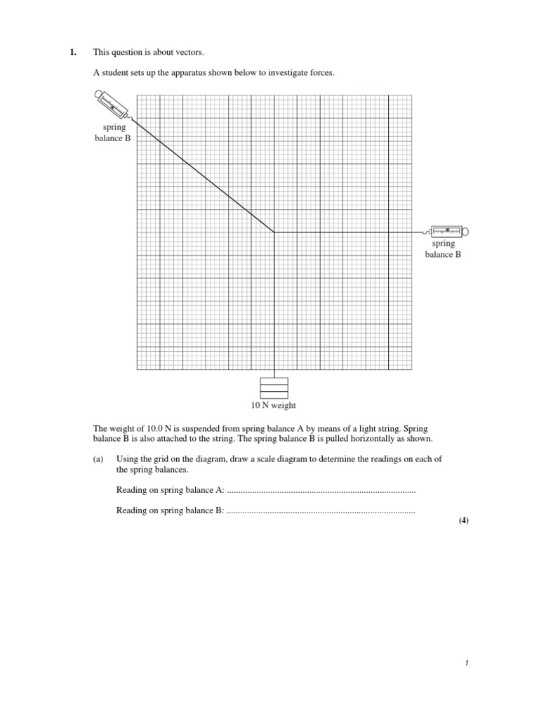 Vector Forces and Spring Balance Experiment | PDF