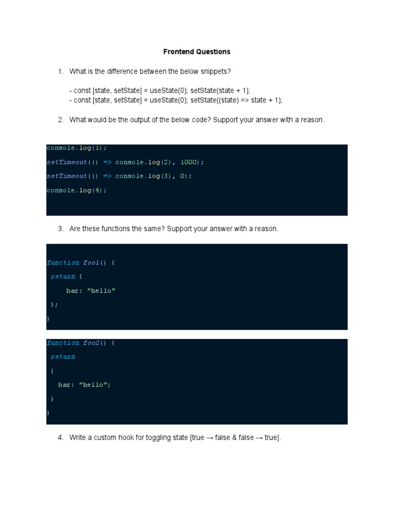 Full-Stack Questions - Nonceblox | PDF | Computer Programming ...