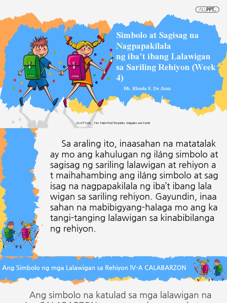 Week 4 5 Simbolo At Sagisag Na Nagpapakilala Ng Ibat Ibang Lalawigan