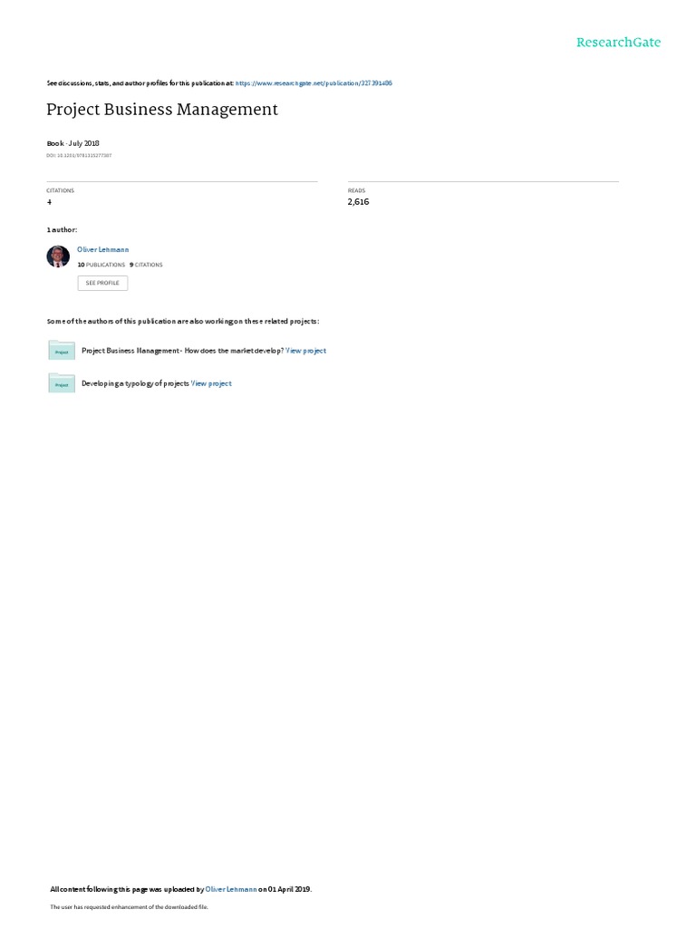 Project Business Management | PDF | Procurement | Business