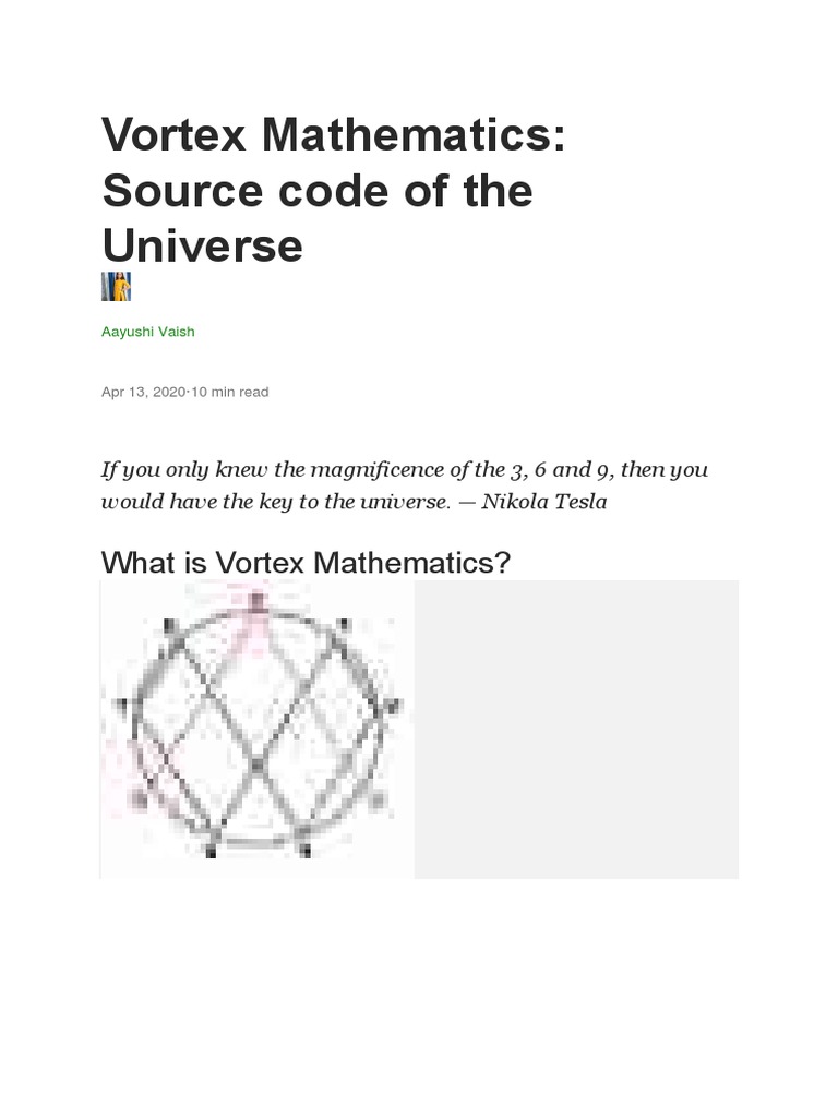 Vortex Mathematics | PDF | Soul | Universe