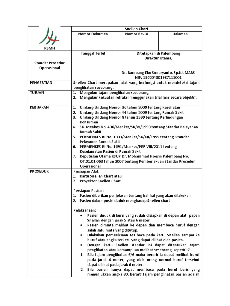 Snellen Chart SPO | PDF