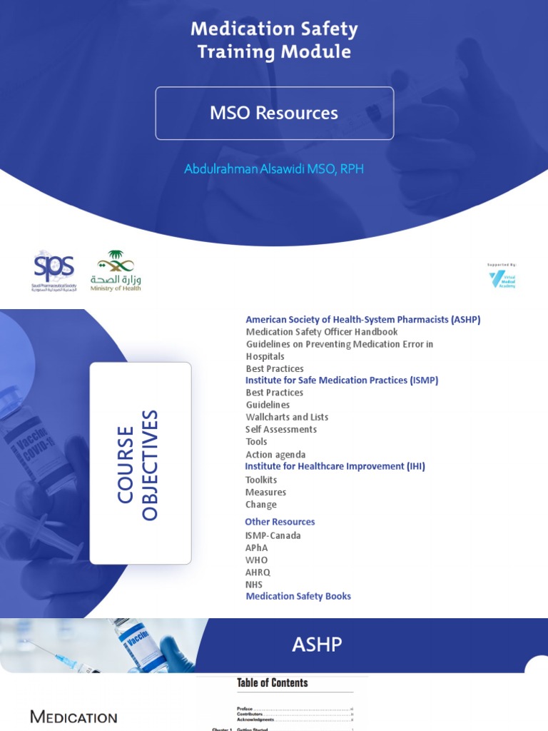 Medication Safety Officer Resources Guide | PDF | Medical Treatments ...
