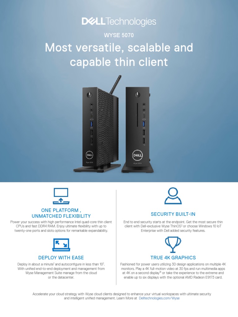 Most Versatile, Scalable and Capable Thin Client: WYSE 5070 | PDF ...