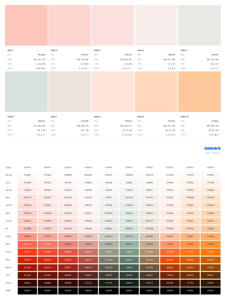 Color 1 Color 2 Color 3 Color 4 Color 5 | Download Free PDF | Rgb Color ...