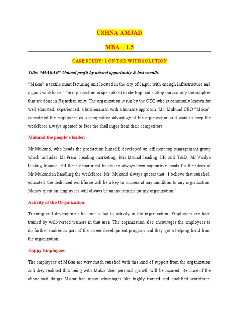 Case Studies | PDF | Human Resource Management | Employment