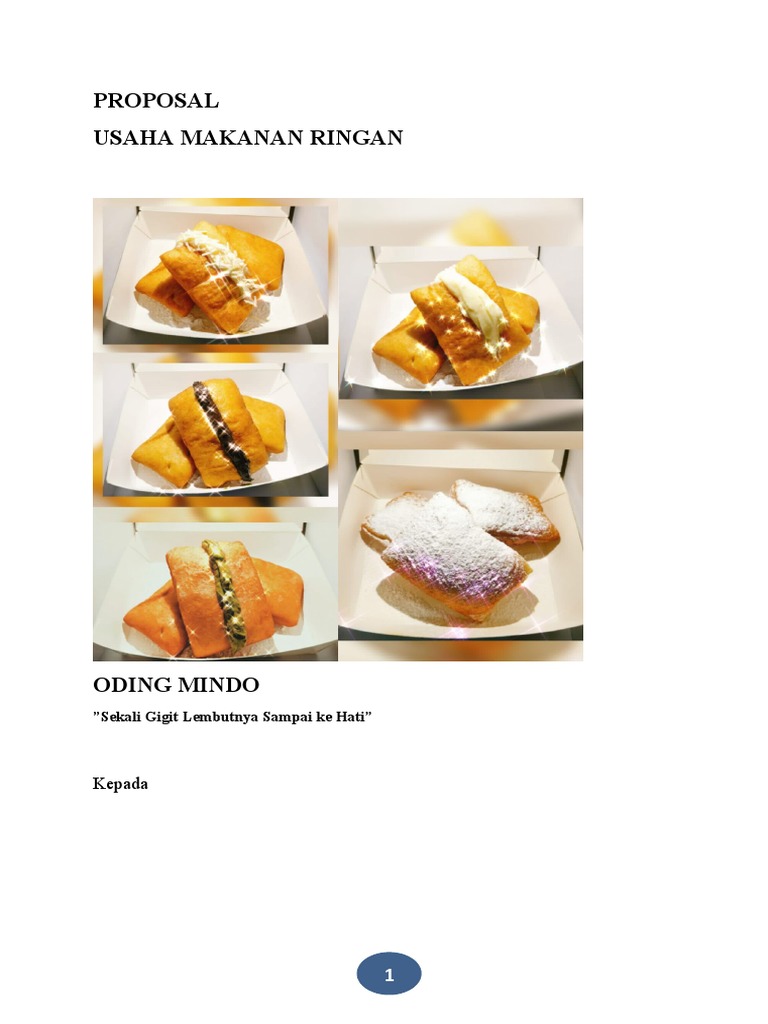 Contoh Proposal Usaha Makanan | PDF