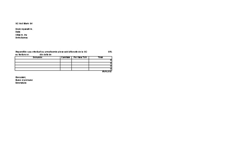 Model Deviz Lucrari | PDF