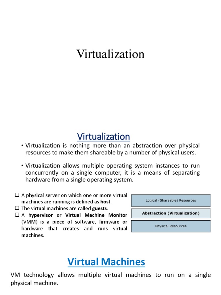 Virtualization | PDF | Virtual Machine | Virtualization