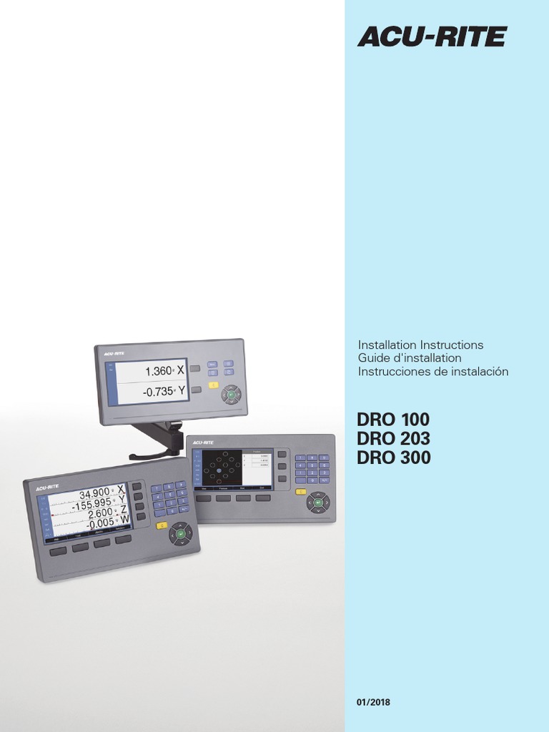 DRO 100 DRO 203 DRO 300: Installation Instructions Guide D'installation ...