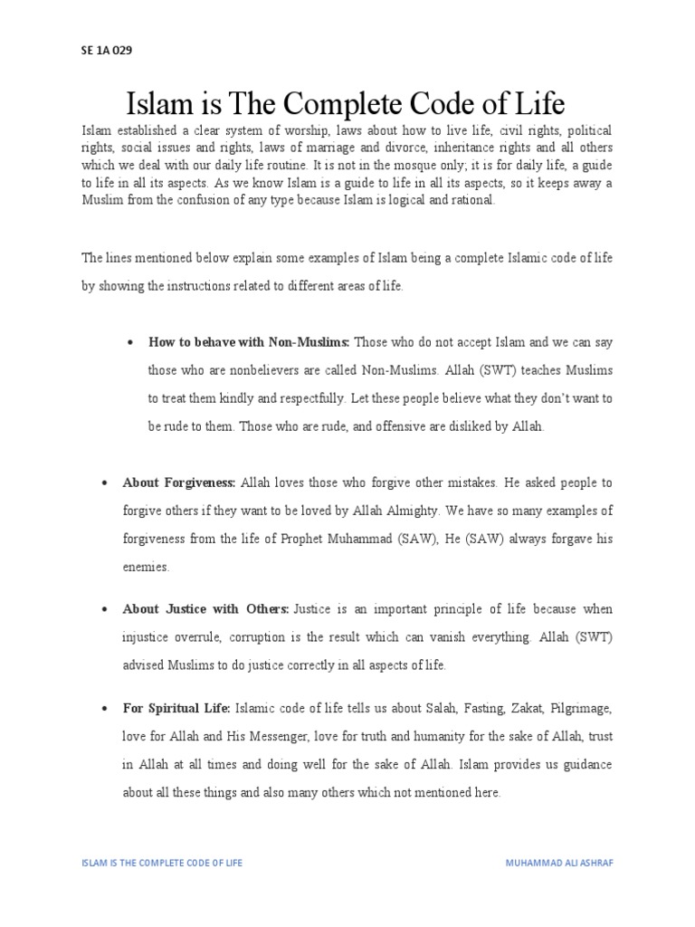 Islam: A Complete Life Guide | PDF | Prophets And Messengers In Islam ...