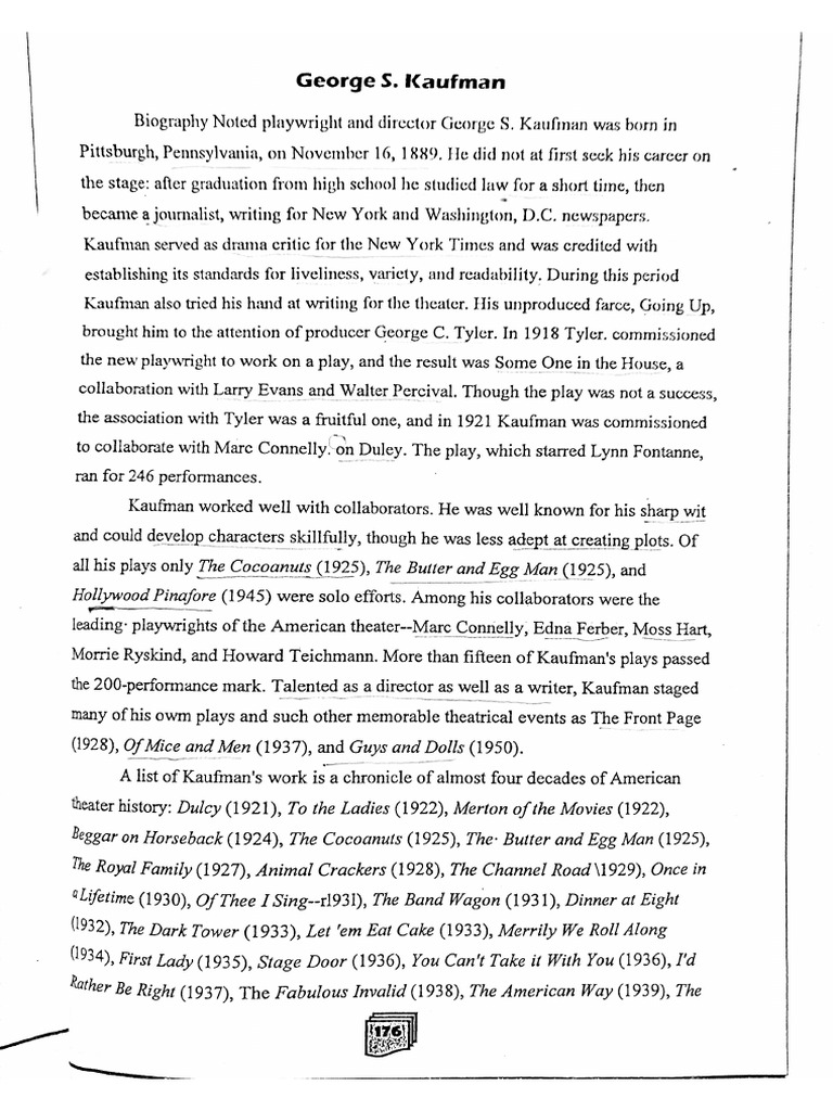 Lecture 13 - George S. Kaufman's The Still Alarm | PDF