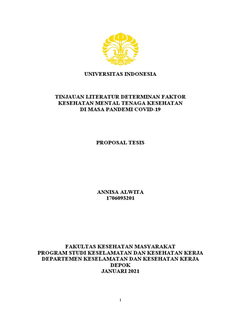 Proposal Tesis Annisa 2 | PDF