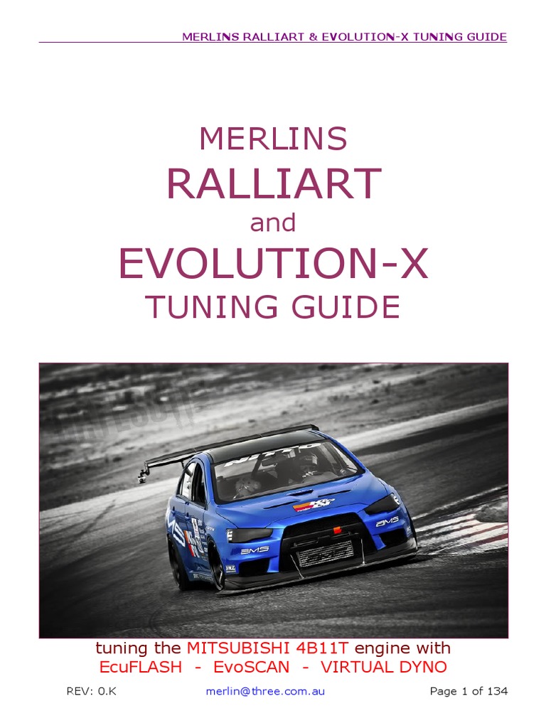 Merlins Ralliart and EvoX TUNING GUIDE Version K | PDF | Computer File | Turbocharger
