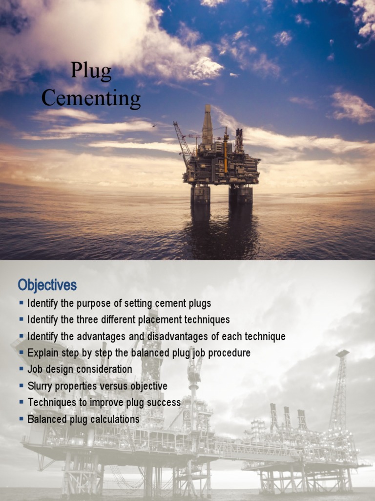 Plug Cementing | PDF | Pump | Oil Well