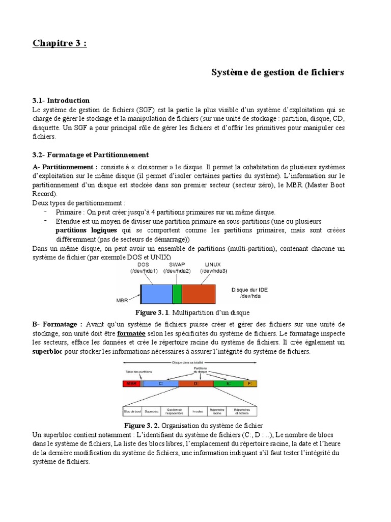 Gestion de Fichiers (SGF) | PDF | Fichier informatique | Système de fichiers