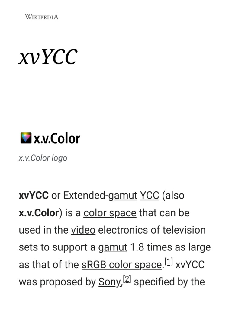 xvYCC - Wikipedia | PDF | Information And Communications Technology ...