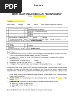 Contoh Form BAPP | PDF