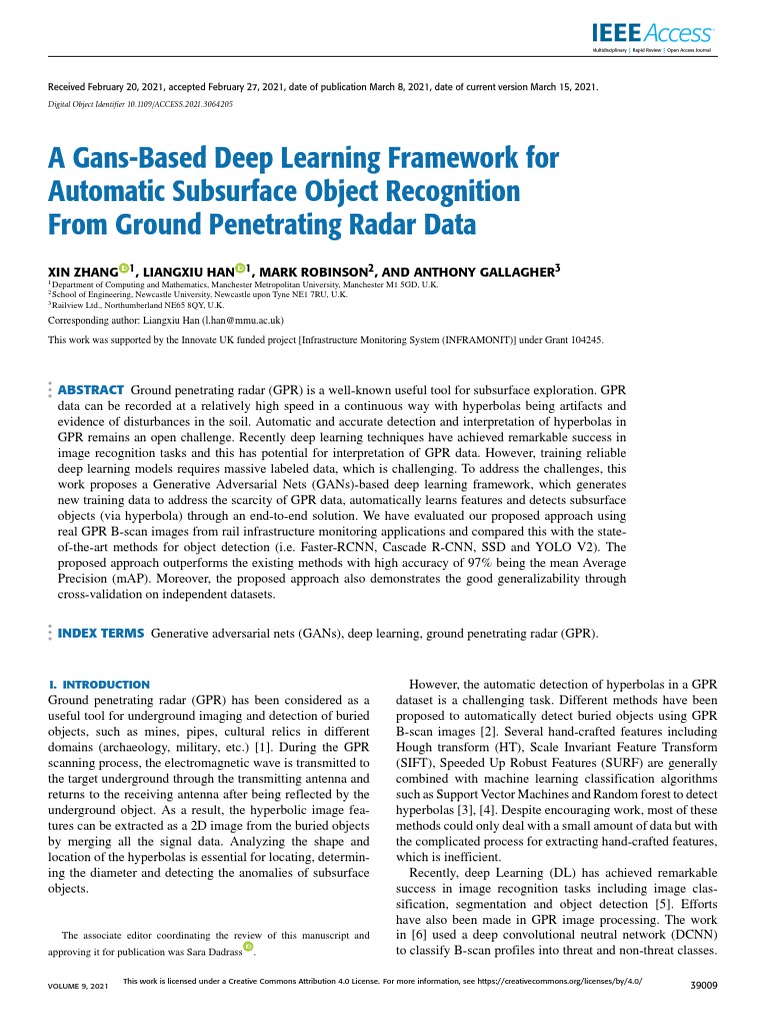 A Gans Based Deep Learning Framework For Automatic Subsurface Object Recognition From Ground