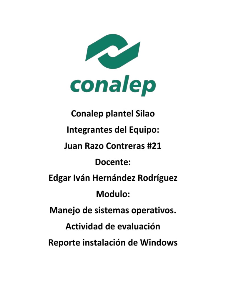 Reporte Instalacion de Windows | PDF | Windows 10 | Microsoft Windows