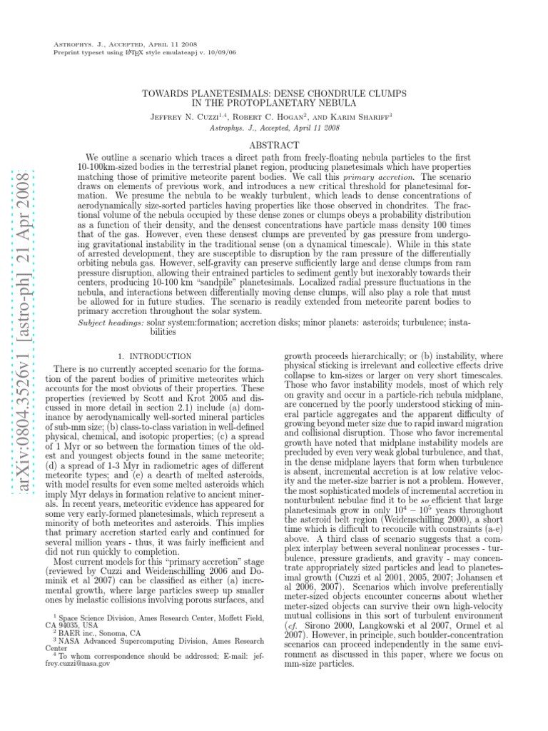 Jeffrey N. Cuzzi, Robert C. Hogan, and Karim Shariff: Subject Headings ...