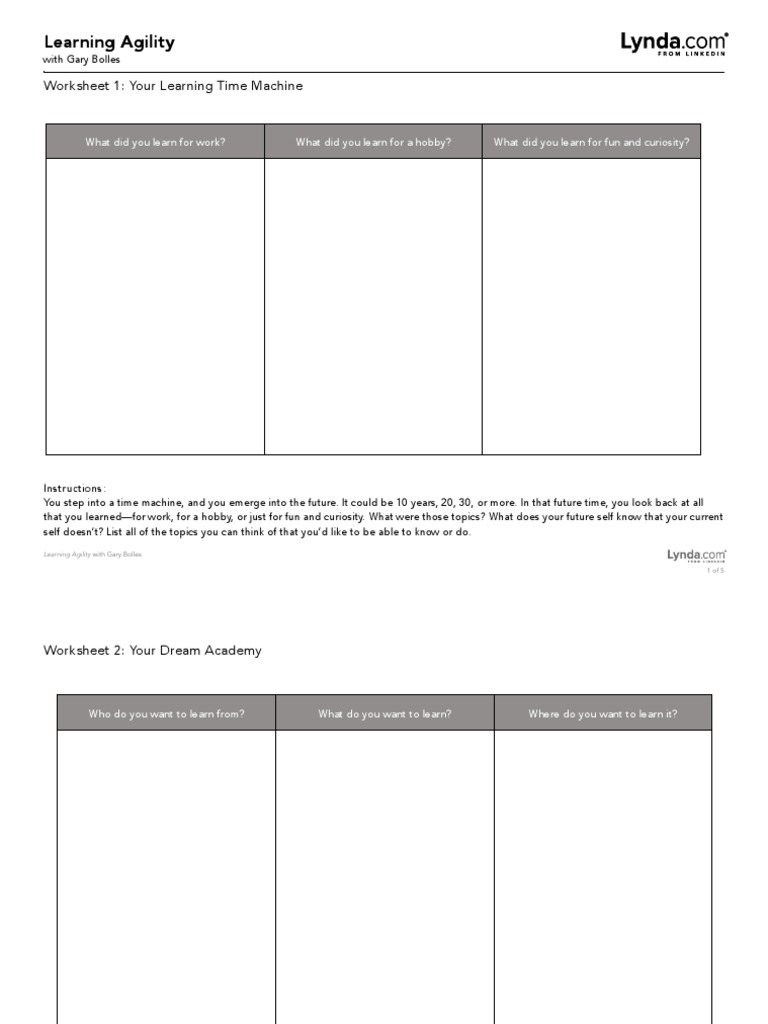 Learning Agility Worksheets | PDF | Engineering | Science