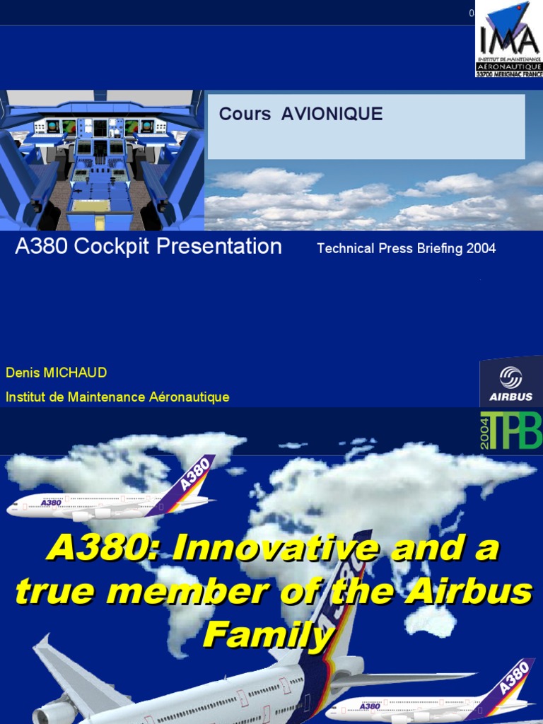 A380 Cockpit Presentation: Cours Avionique | PDF | Cockpit | Air Traffic Control