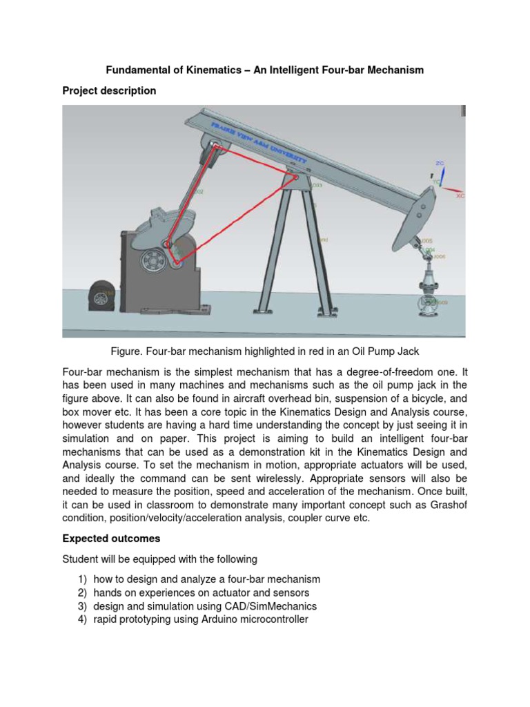 Fundamental of Kinematics - An Intelligent Four-Bar Mechanism Project ...
