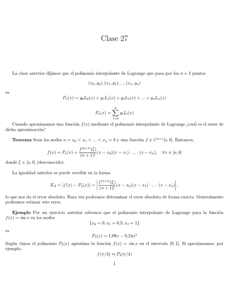 Clase 27 | PDF | Teoría del operador | Teoría de la matriz