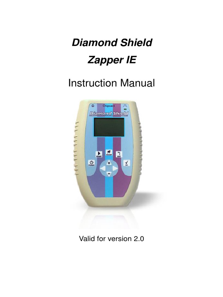 Diamond Shield Zapper IE: Instruction Manual | PDF | Menu (Computing) | Electrical Engineering