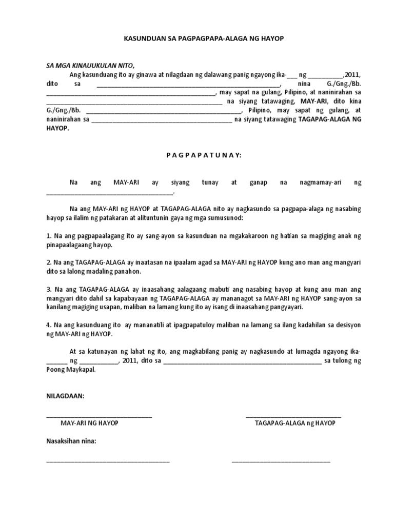 Kasunduan | PDF
