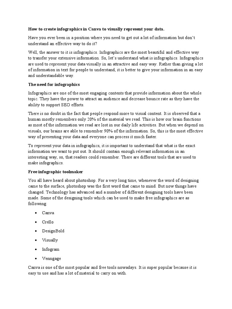 How To Create Infographics in Canva To Visually Represent Your Data ...