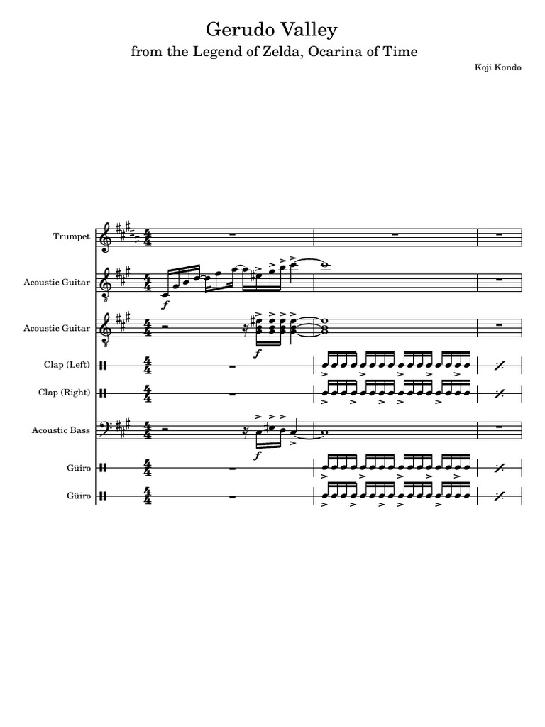 Gerudo Valley: From The Legend of Zelda, Ocarina of Time | PDF | The ...