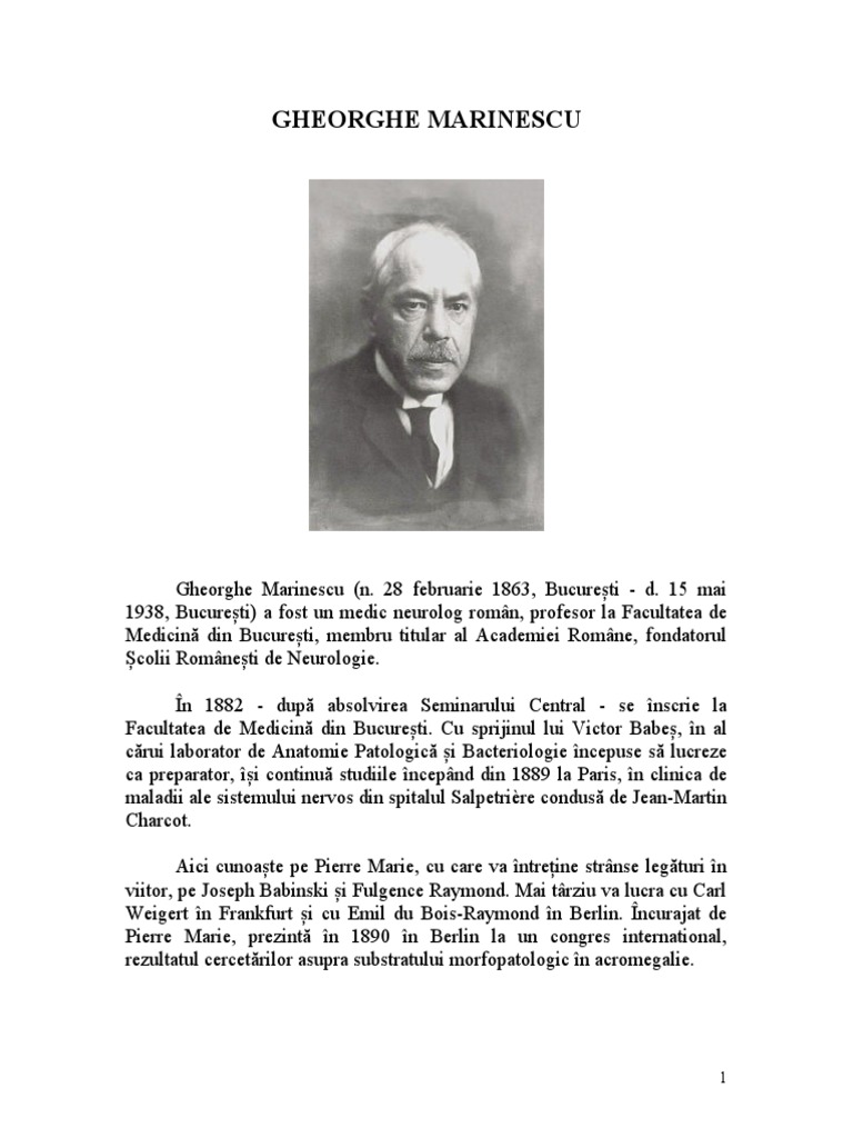 Gheorghe Marinescu | PDF