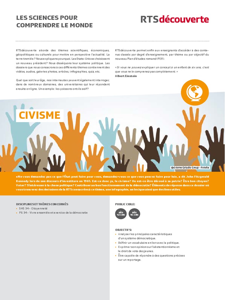 Fiche Pédagogique Sur Le Civisme | Download Free PDF | Législation ...