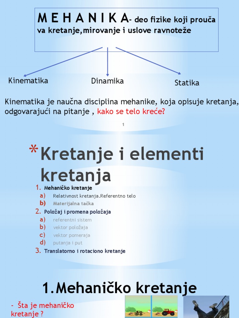 4.kretanje I Elementi Kretanja | PDF