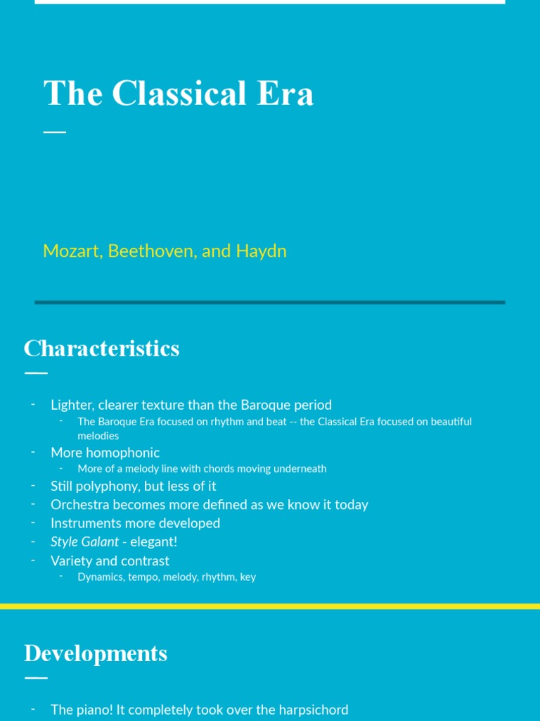 Classical Era Music and Haydn | PDF | Classical Period (Music) | Orchestras