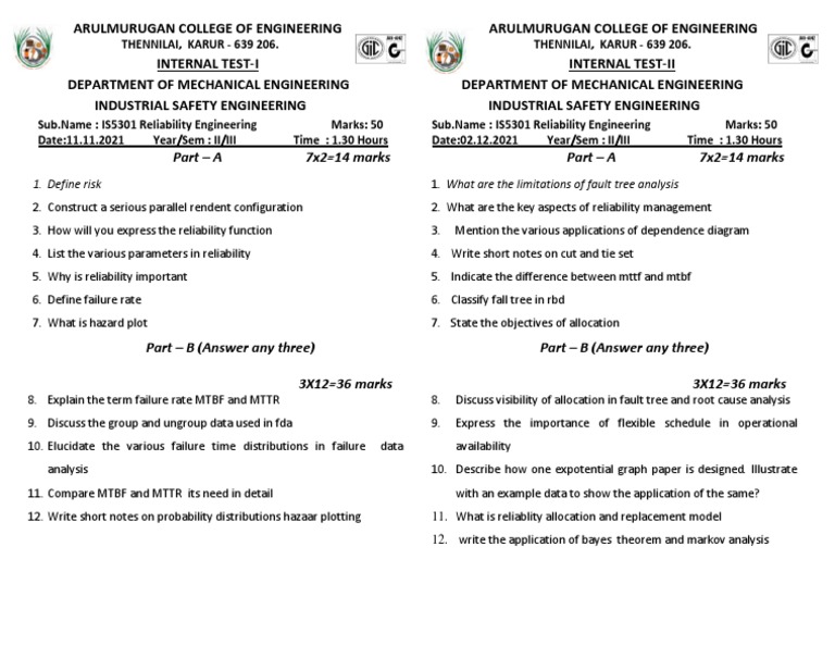 Reliablity It 1 and It 2 | PDF | Reliability Engineering | Systems Theory