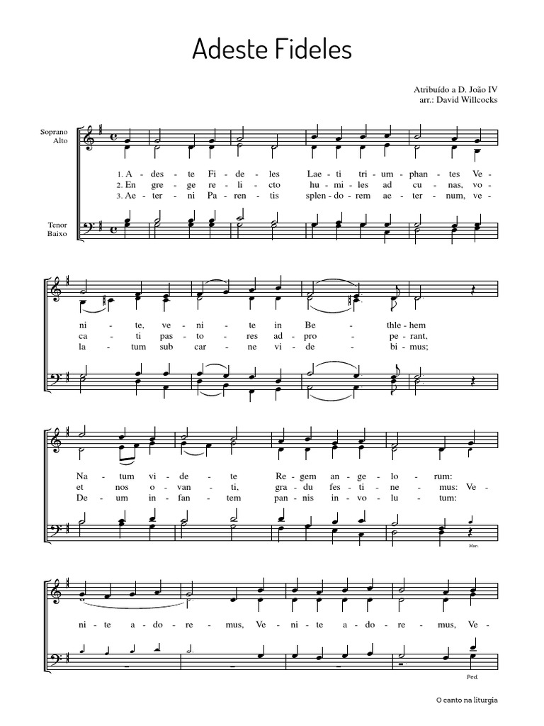 Adeste Fideles - Arr. David Willcocks | PDF