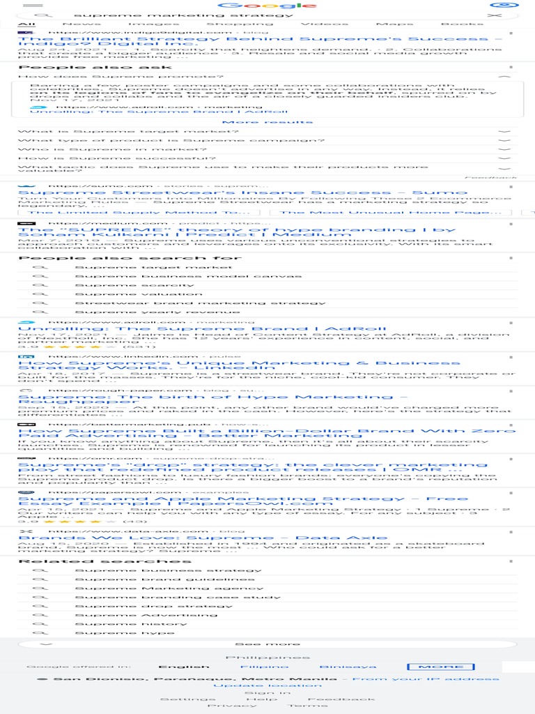 Supreme Marketing Strategy - Google Search | PDF | Brand | Marketing