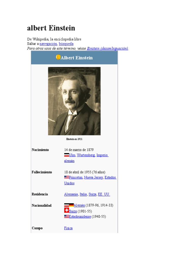Albert Einstein | PDF | Albert Einstein | Masa