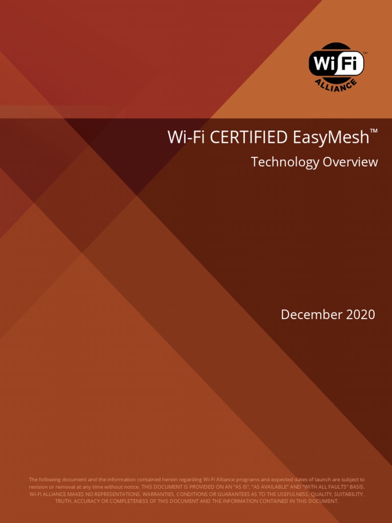Wi-Fi CERTIFIED EasyMesh Technology Overview 202012 | PDF | Wi Fi ...