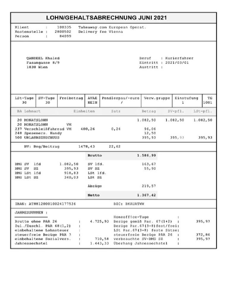 Aktueller Einkommensnachweis | PDF